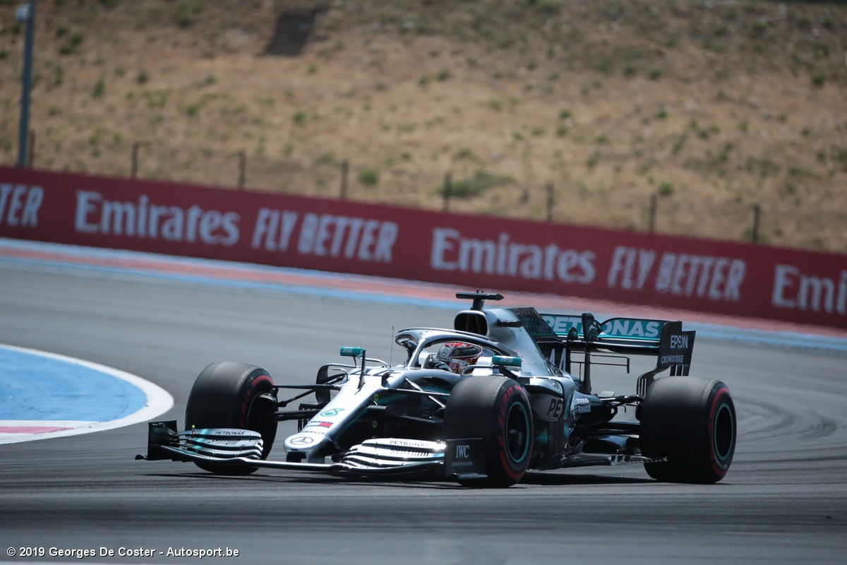 Frankrijk: Mercedes dominant op eerste startrij - Autosport.be